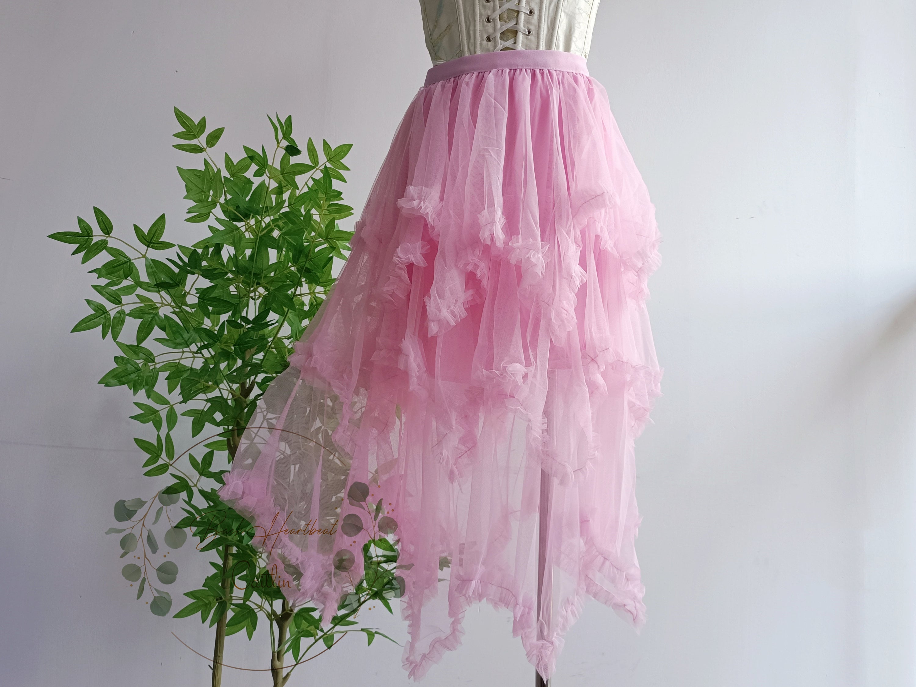 Pink Tulle Skirt, Fairy Renaissance Skirt, Ruffle Layered Cake Tulle ...