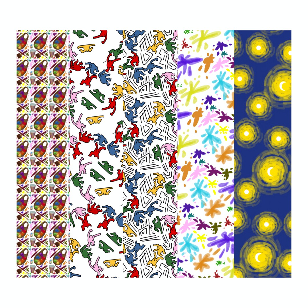 Tubie Tape Designs Art keith Haring, Vincent Van Gogh - Etsy