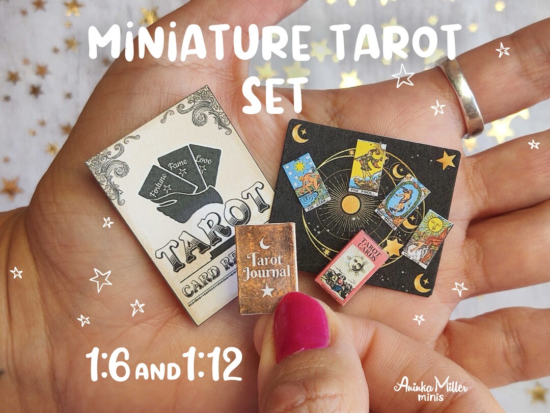 Miniature Tarot Cards 1:12 and 1-6 Scale for the Dollhouse, Diorama ...