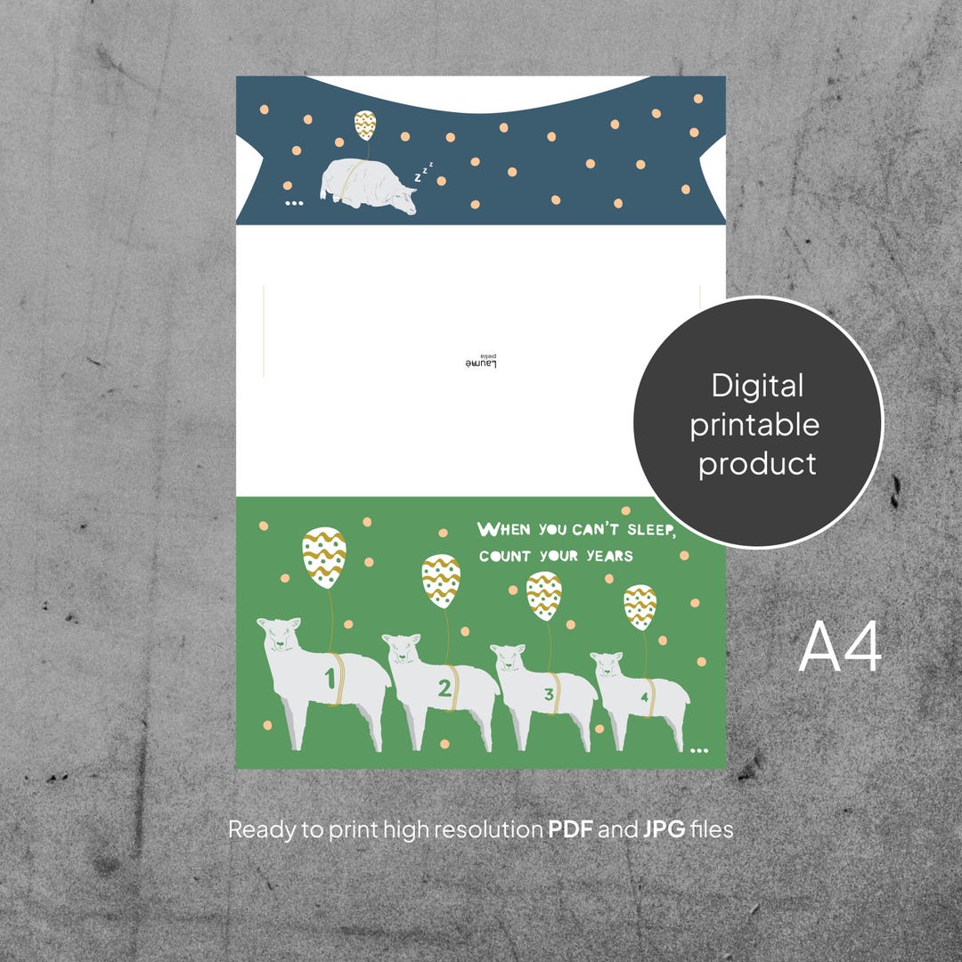 Funny Birthday Money Envelope – Printable Cash Holder – Digital A4 ...