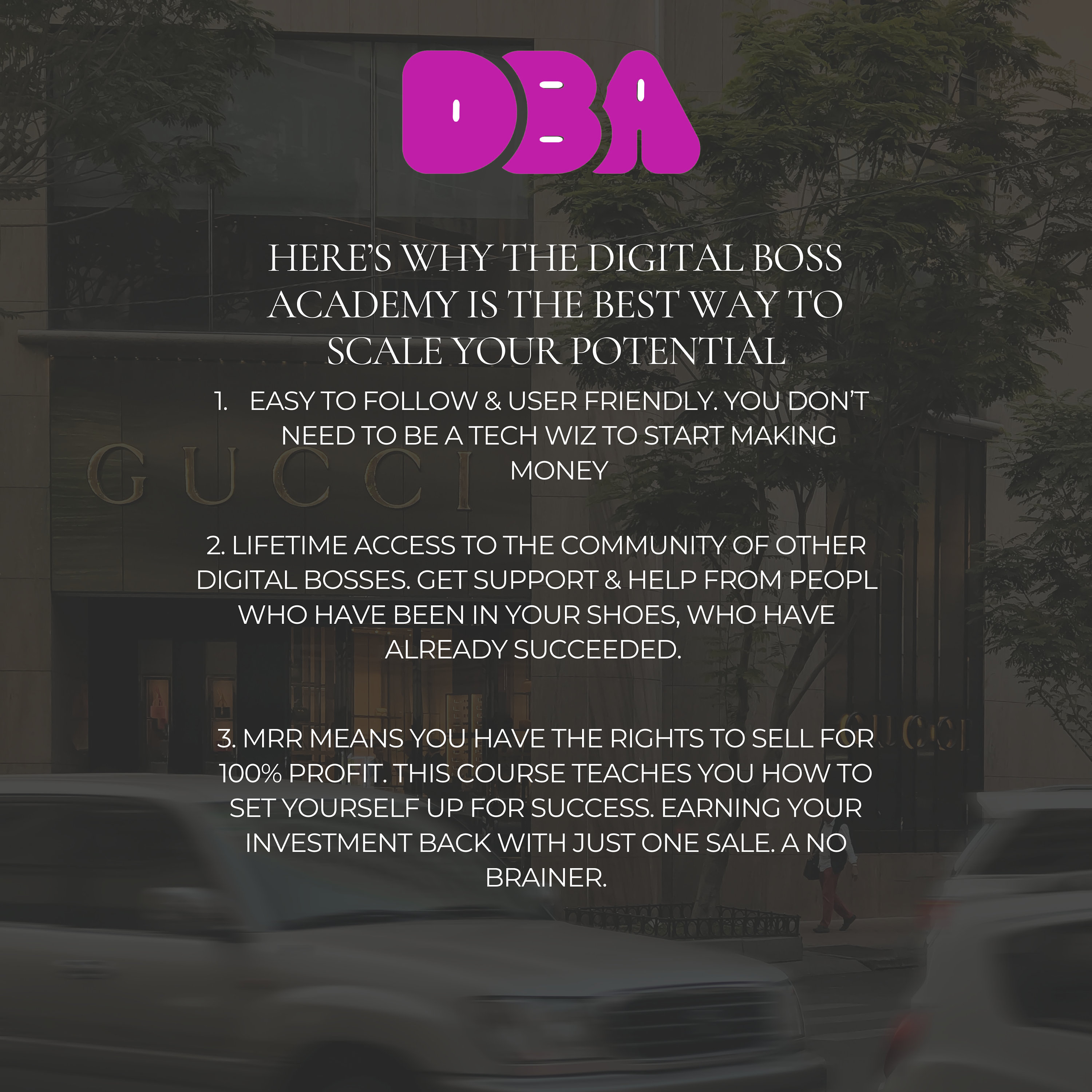 DBA, Digital Boss Academy, Faceless Digital Marketing, DFY Done for You ...