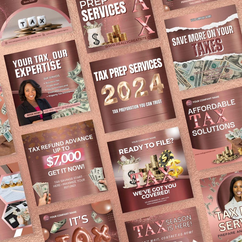 16 Tax Preparation Services Flyer Template Bundle, Tax Flyer Template ...