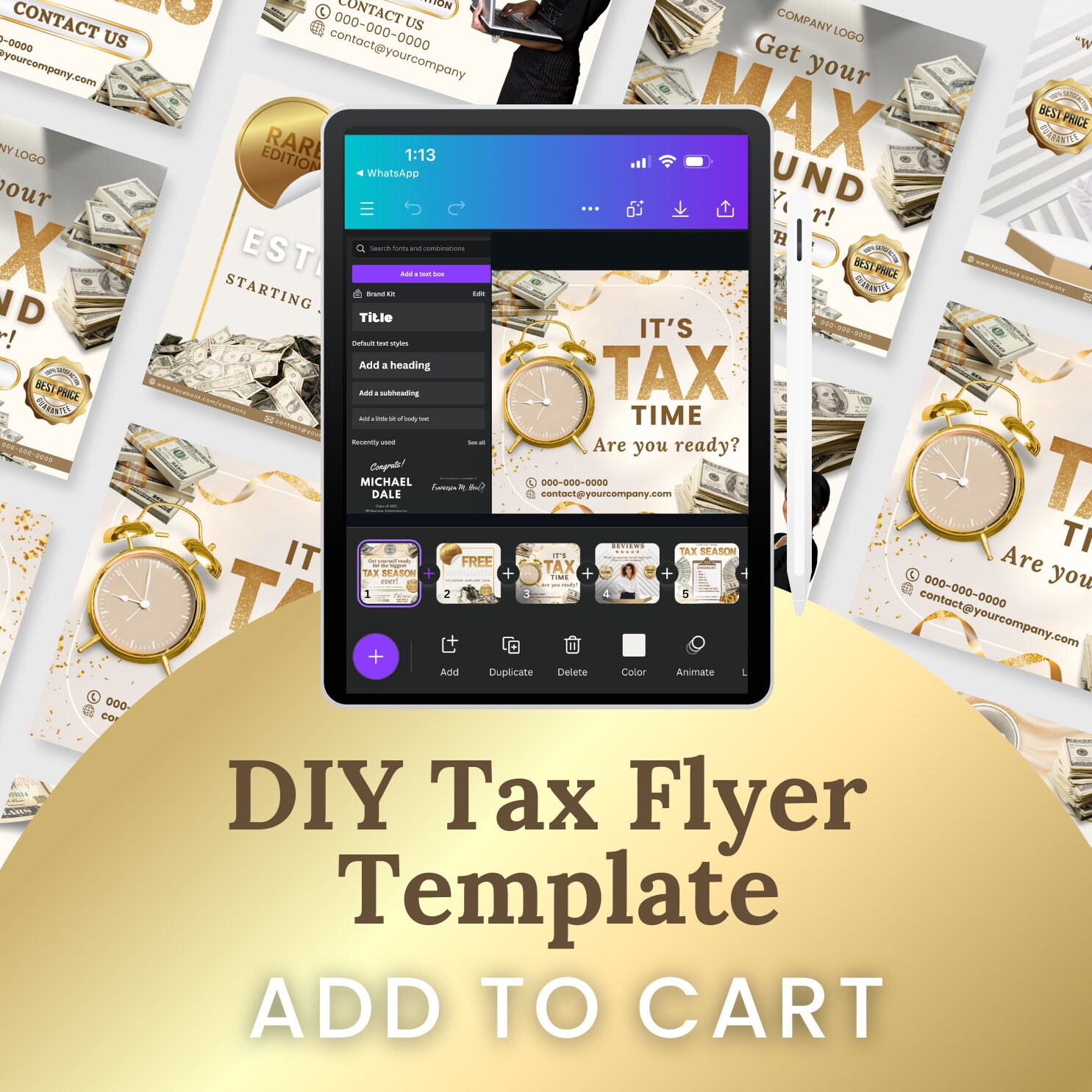 Tax Preparation Flyer DIY - Etsy