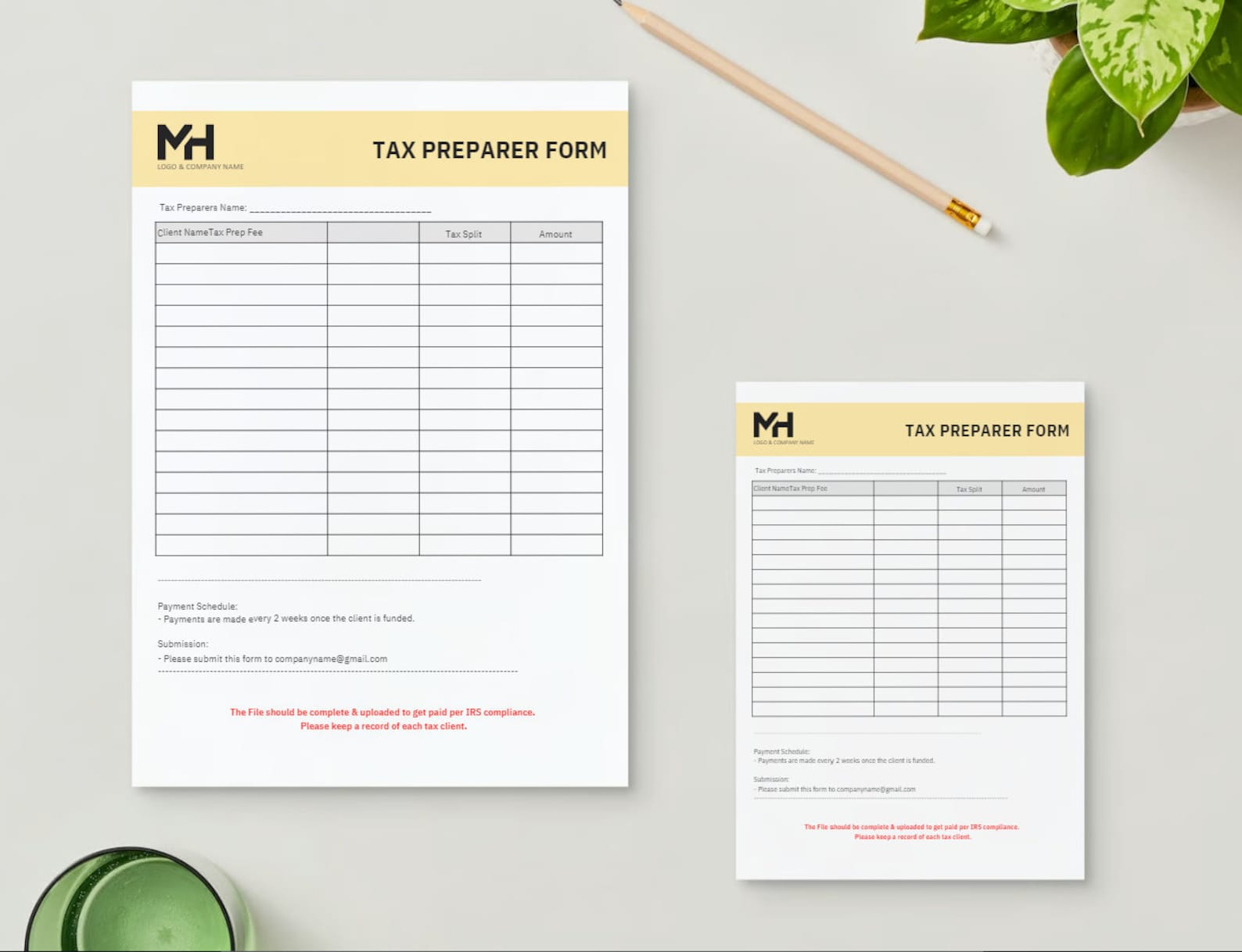 Tax Preparer Intake Forms | Custom Tax Office Forms | Tax Preparer ...