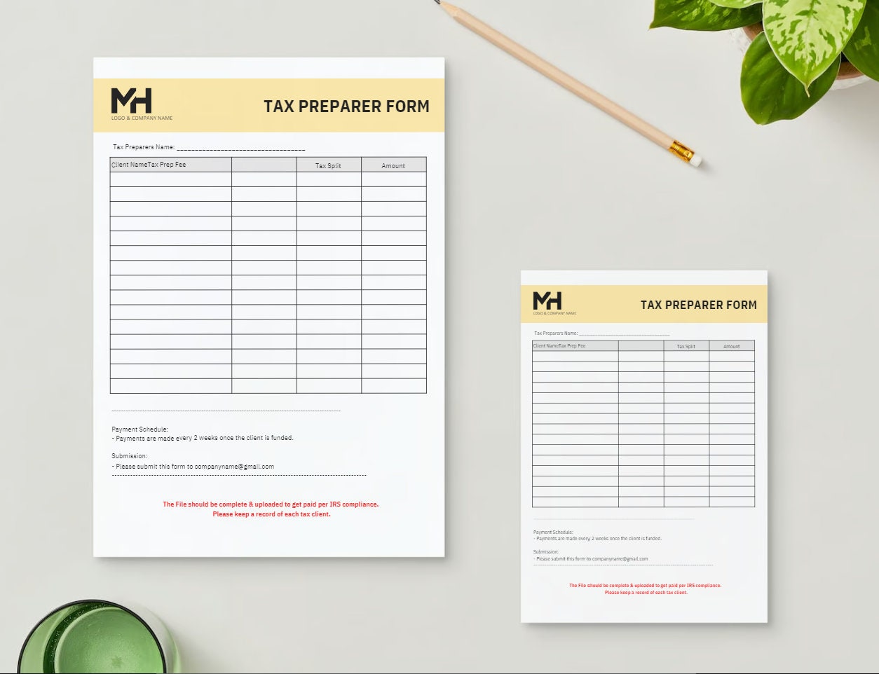 Tax Preparer Intake Forms | Custom Tax Office Forms | Tax Preparer ...