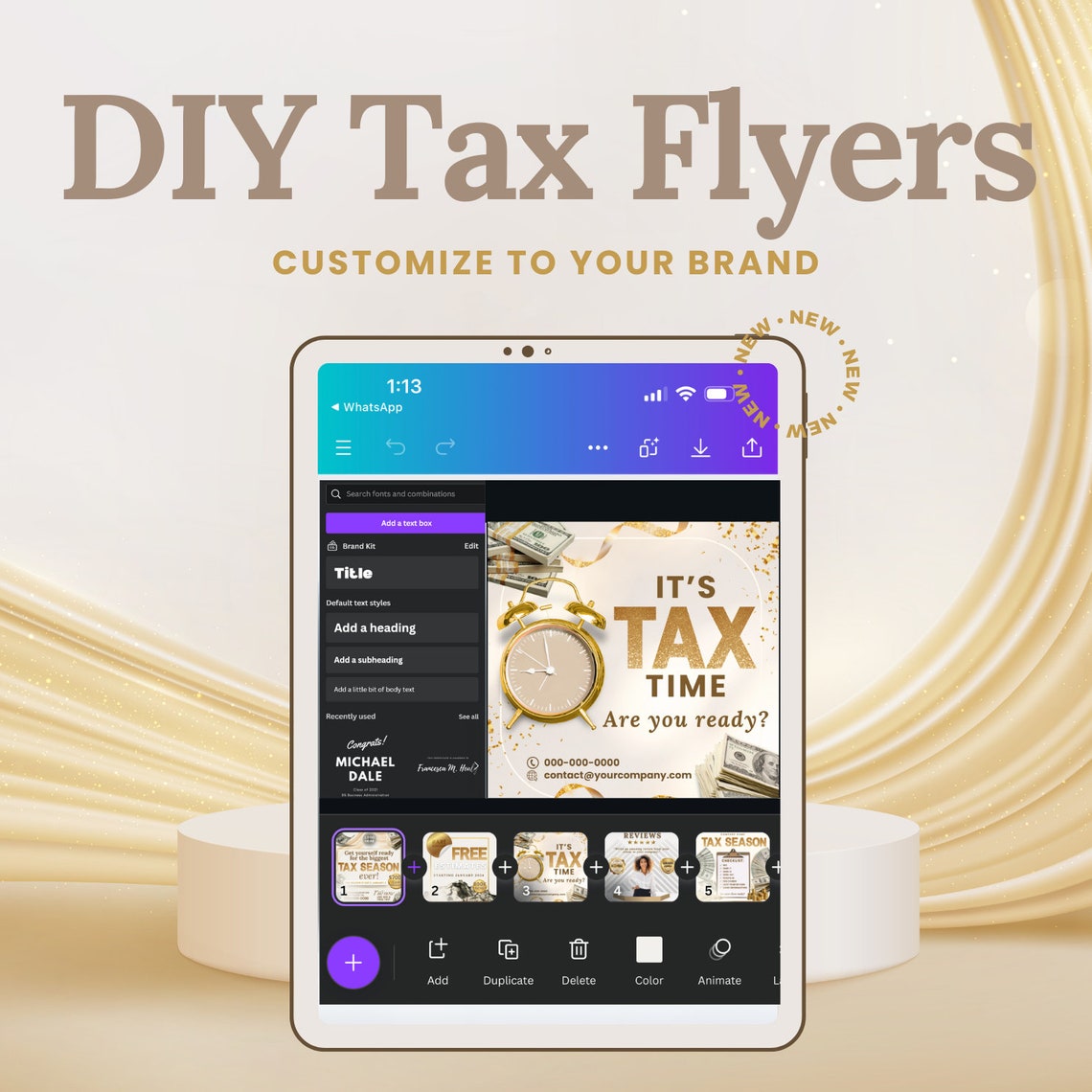 Tax Preparation Flyer DIY - Etsy