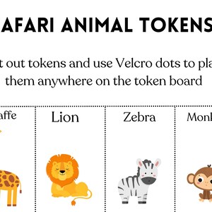 Safari Token Board - Etsy