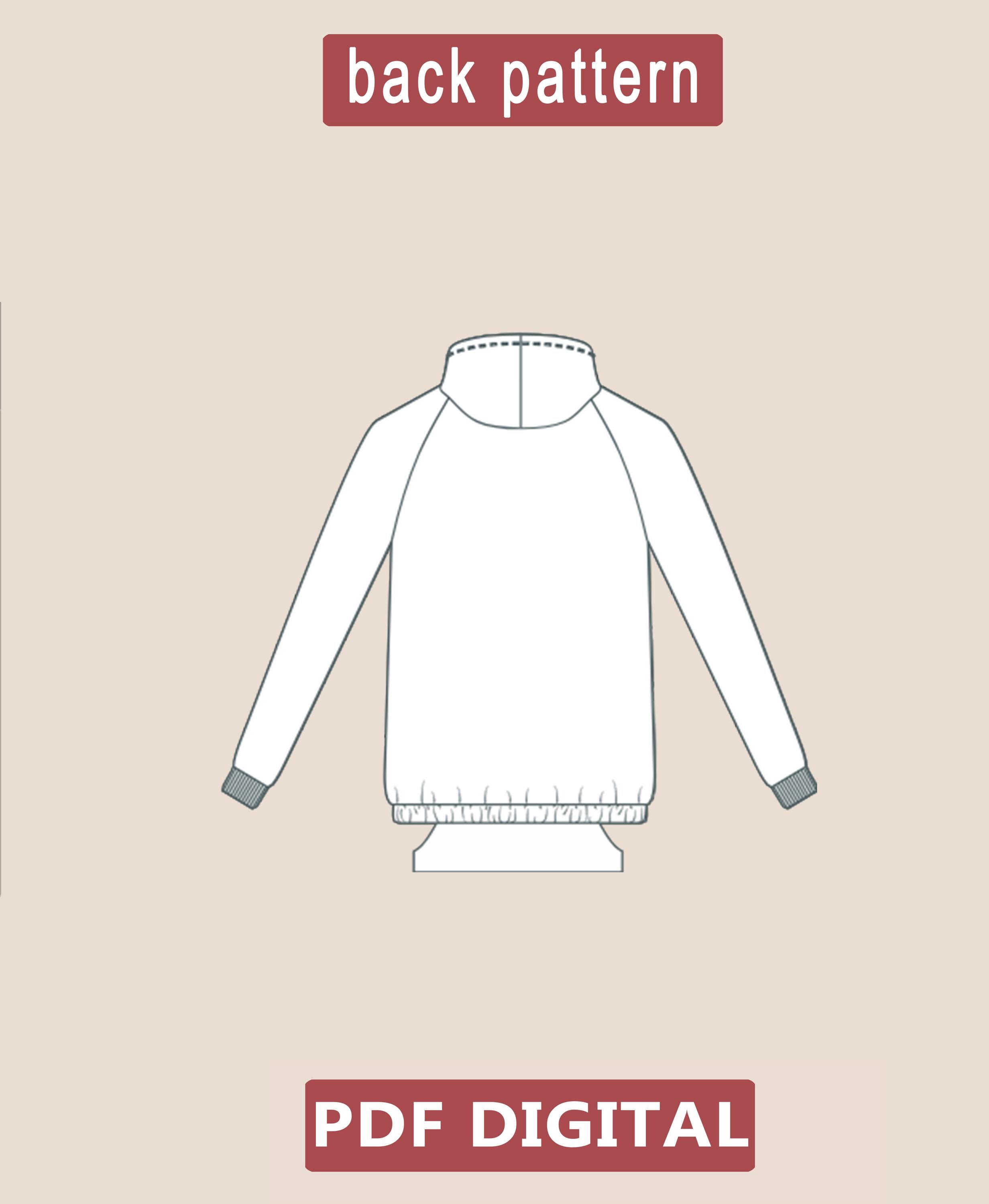 Hoodie Sewing Pattern for Kids, Sweatshirt Pattern, Kids Pattern, PDF ...