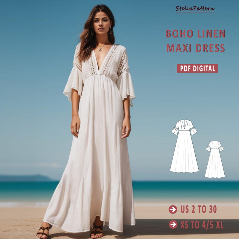 Boho Prom Dress - Etsy UK