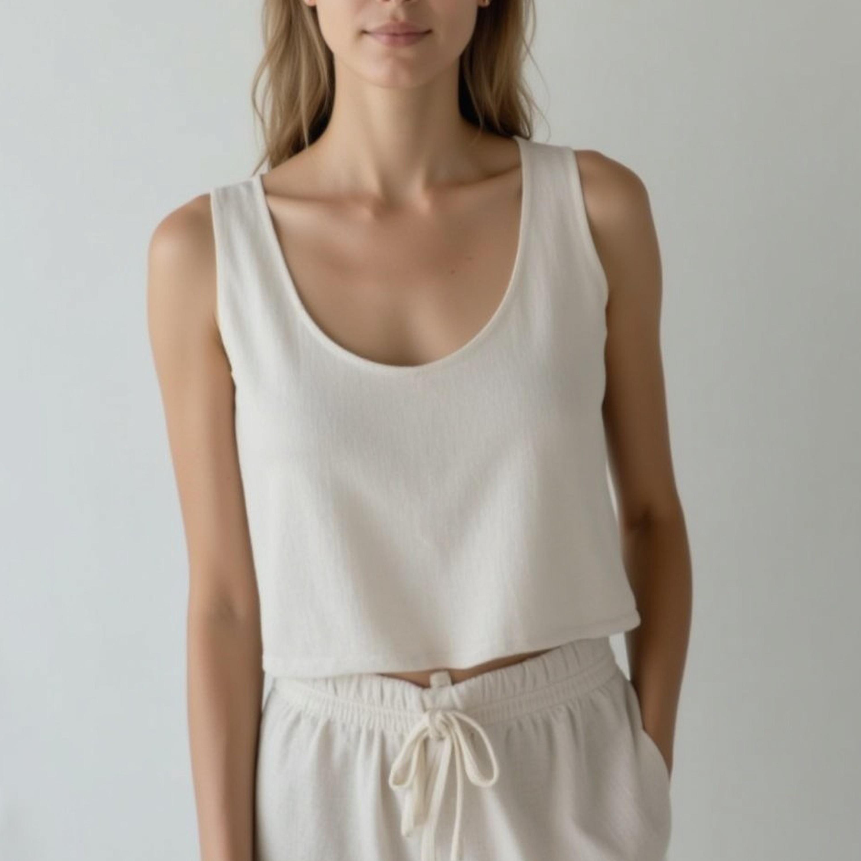 Linen Crop Tank Top Sewing Pattern: Women's Sleeveless Blouse (PDF ...