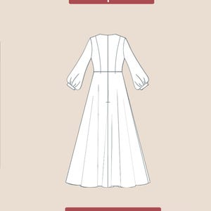 Fairy Cottagecore Dress Sewing Pattern, Linen Maxi Gathered Dress ...