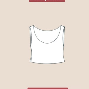 Linen Crop Tank Top Sewing Pattern: Women's Sleeveless Blouse (PDF ...