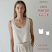 Linen Crop Tank Top Sewing Pattern: Women's Sleeveless Blouse (PDF ...