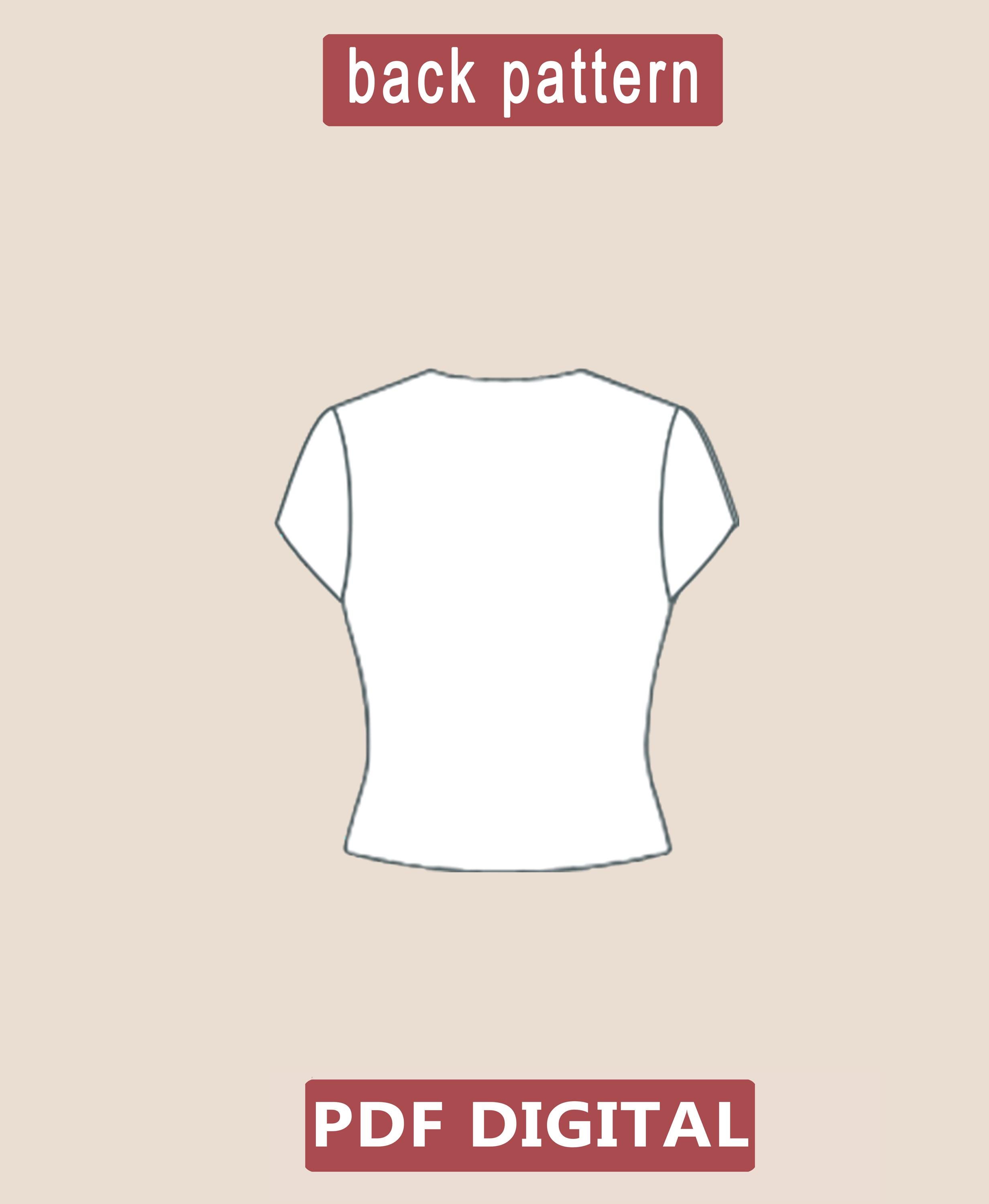 Fitted Short Sleeve T-shirt Sewing Pattern: Women's Sizes XS-4XL (PDF ...
