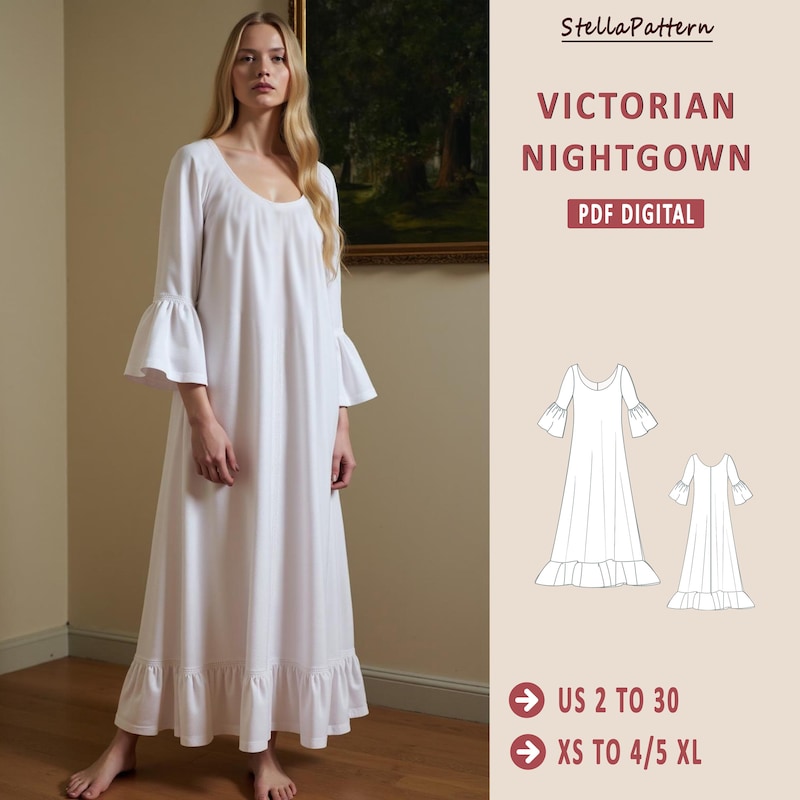 Plus Size Sewing Patterns for Nightgown - Etsy