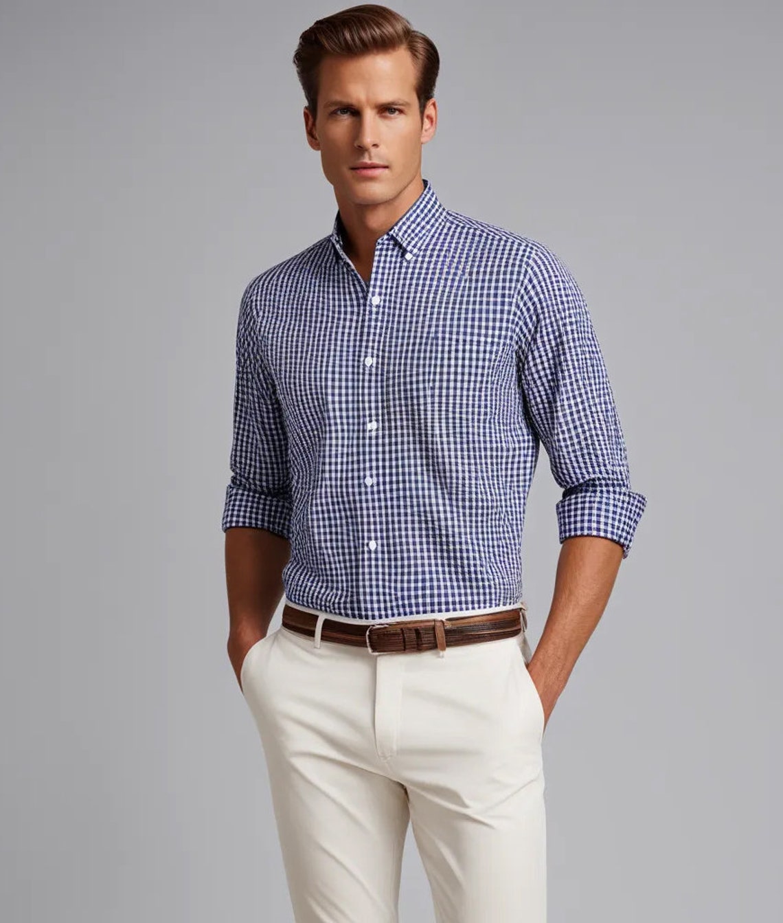 Standart Fit Linen Shirt Sewing Pattern, Shirt Pattern for Men, Button ...