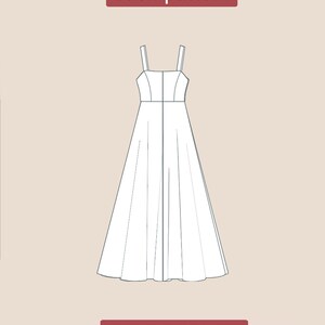 Ballgown Maxi Dress Sewing Pattern, Regency Dress Sewing Pattern ...