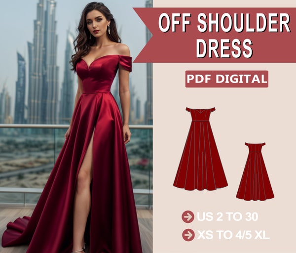 Women Dress Pattern Dress Sewing Pattern PDF Sewing Pattern Mini Dress Pattern Prom Dress ...