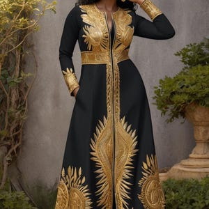 African Jacket Dress Sewing Pattern, Front Zipper Dress, Traditional ...