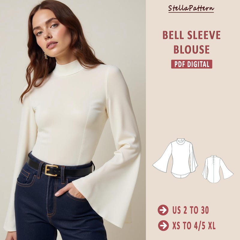 Bell Sleeve Pattern - Etsy