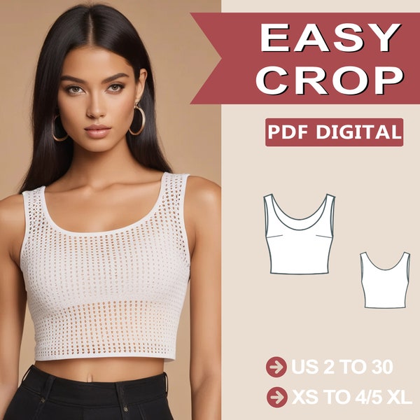 Crop Top Sewing Pattern - Etsy