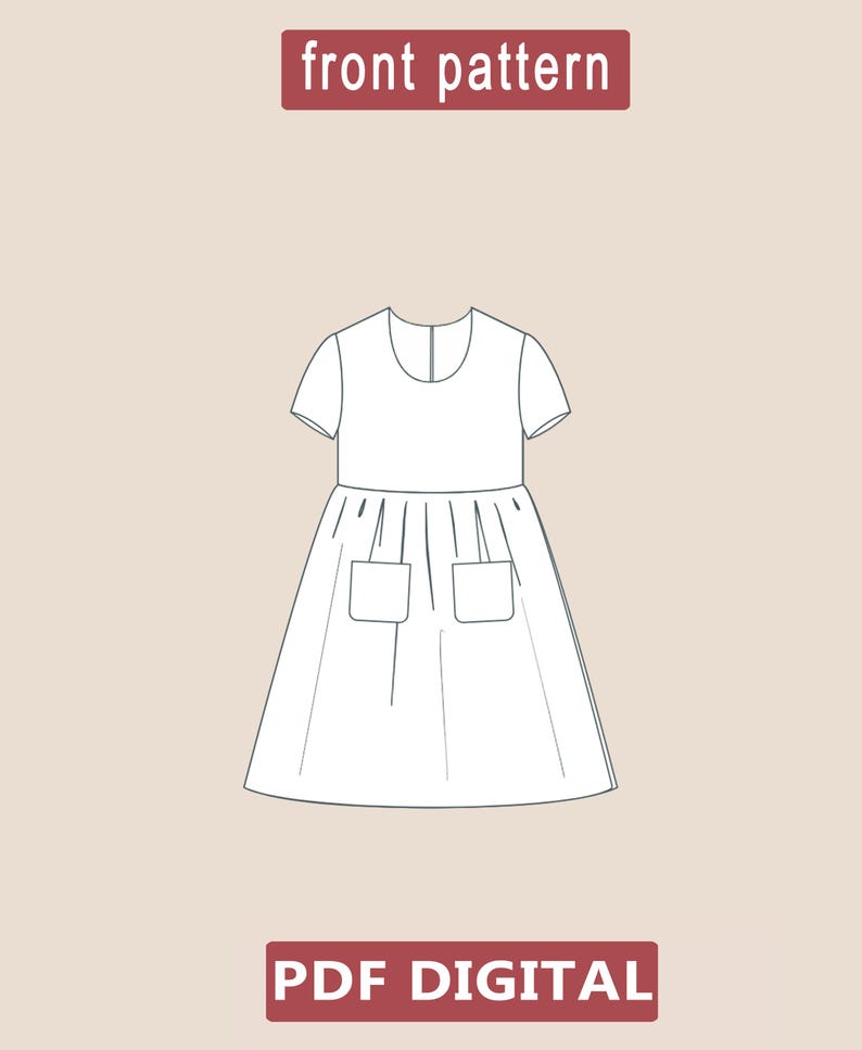 Girls' Summer Dress Sewing Pattern: Flared Sleeveless Design (PDF) - Etsy