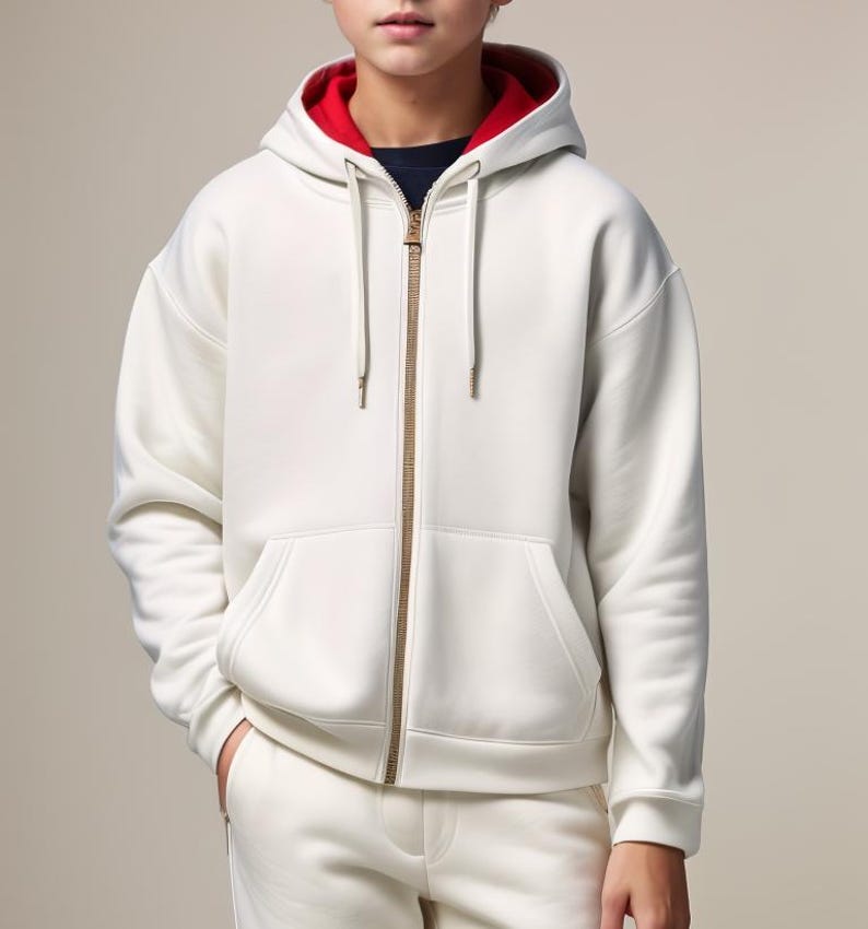 Kids Full Zip Hoodie Sewing Pattern, Unisex Jumper (sizes 2-16 ...