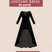 Hi-low Gothic Costume Dress Pattern, Halloween Dress, Cosplay Dress ...