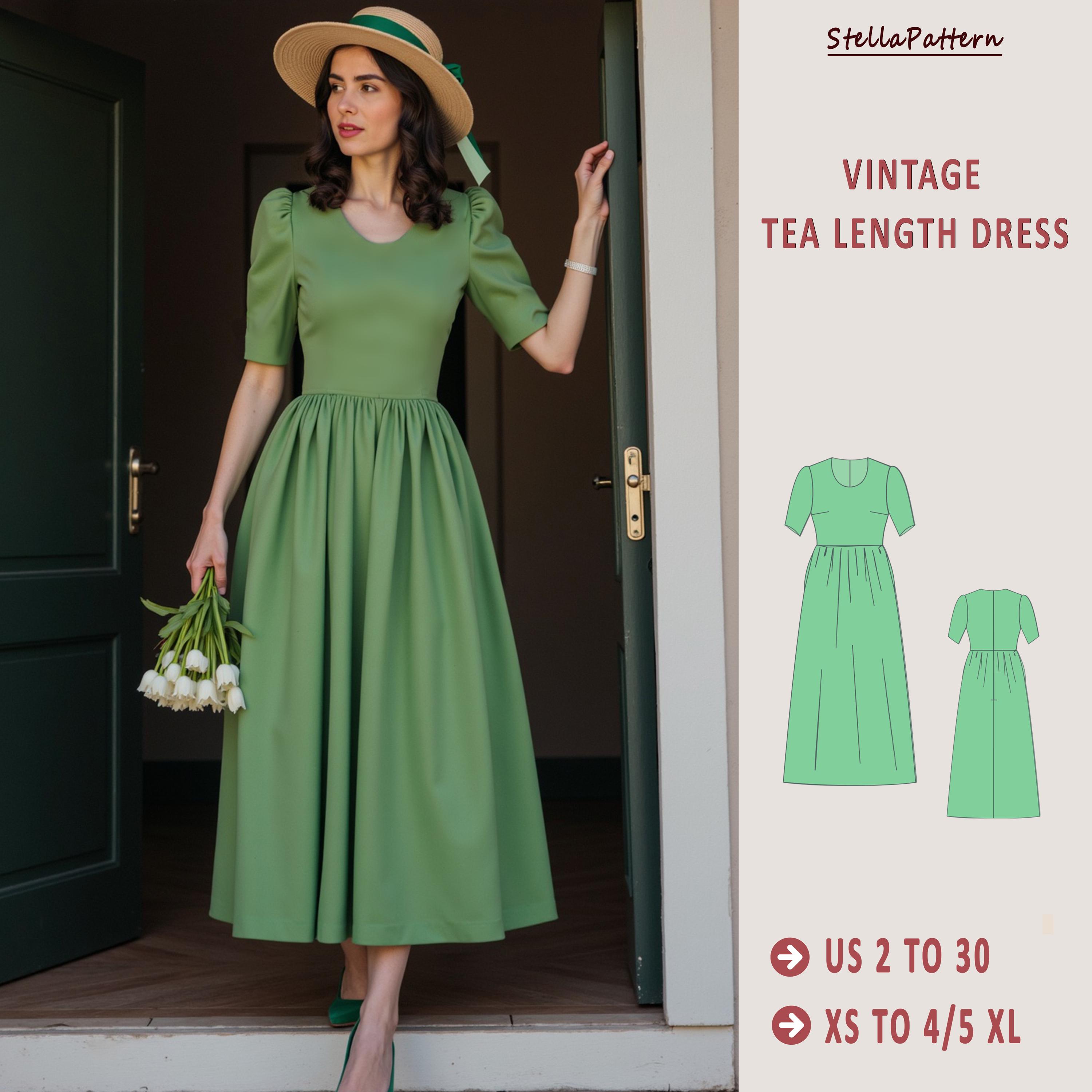 Vintage Dress Sewing Pattern, Prairie Dress Pattern, Vintage Dress ...