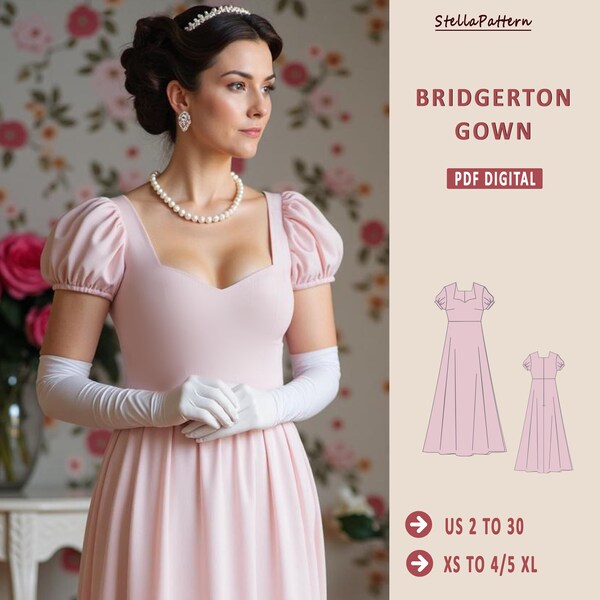 Bridgerton Dress Pattern - Etsy