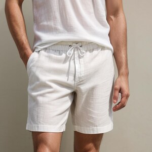Linen Shorts for Men Sewing Pattern, Elastic Waist Shorts, Summer ...