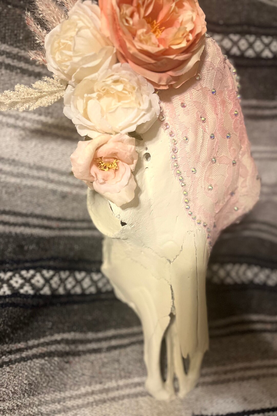 Painted Cow Skull Art - Etsy