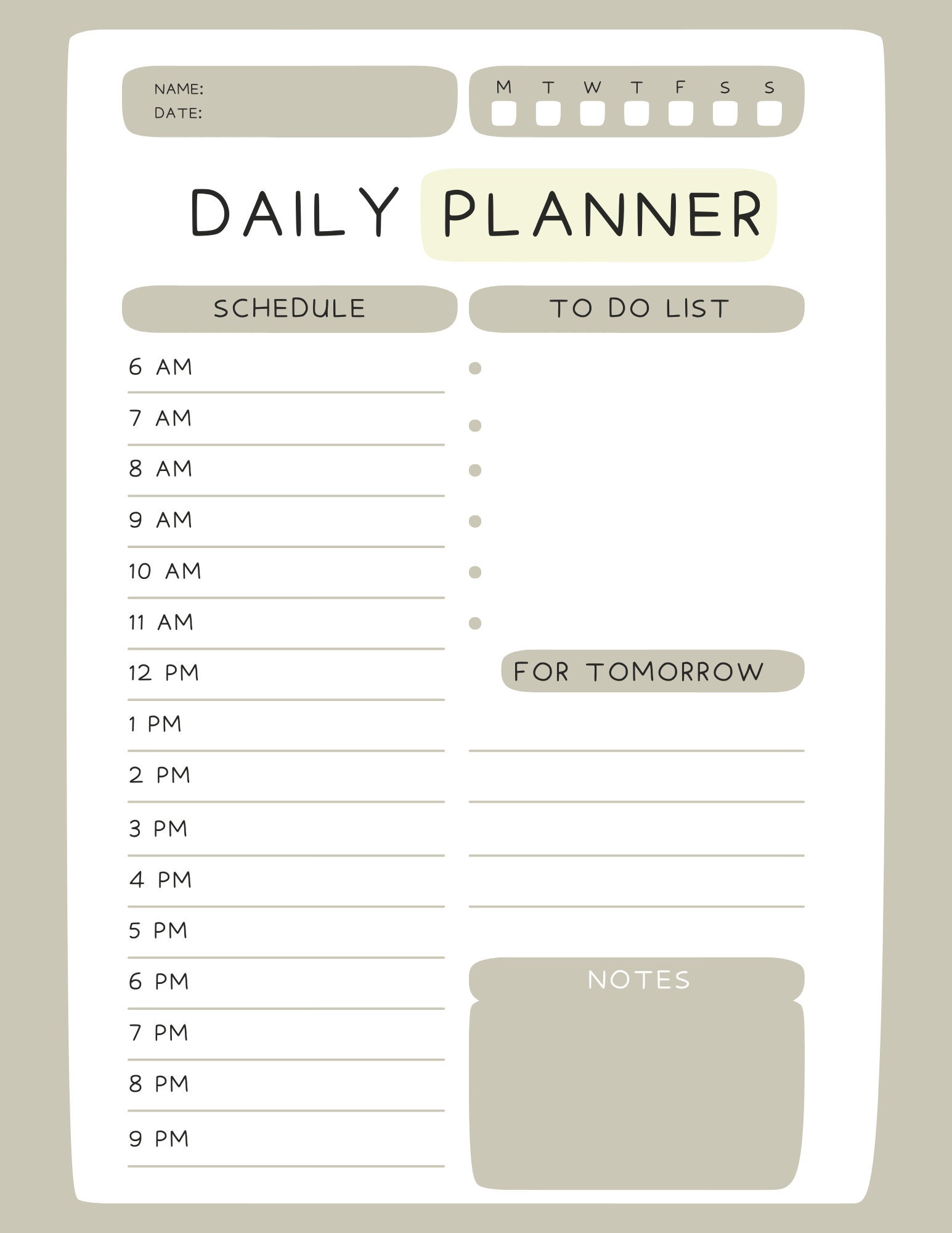 Daily Weekly Monthly Planner, Personal Organizer, Reminder Notebook ...