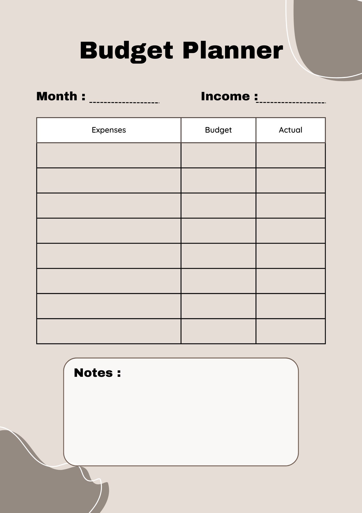 Budget Planner Notebook, Financial Organizer, Expense Tracker, Money ...