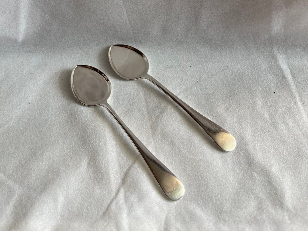 Exquisite Pair of Antique Fiddle Thread Sterling Silver Spoons ...