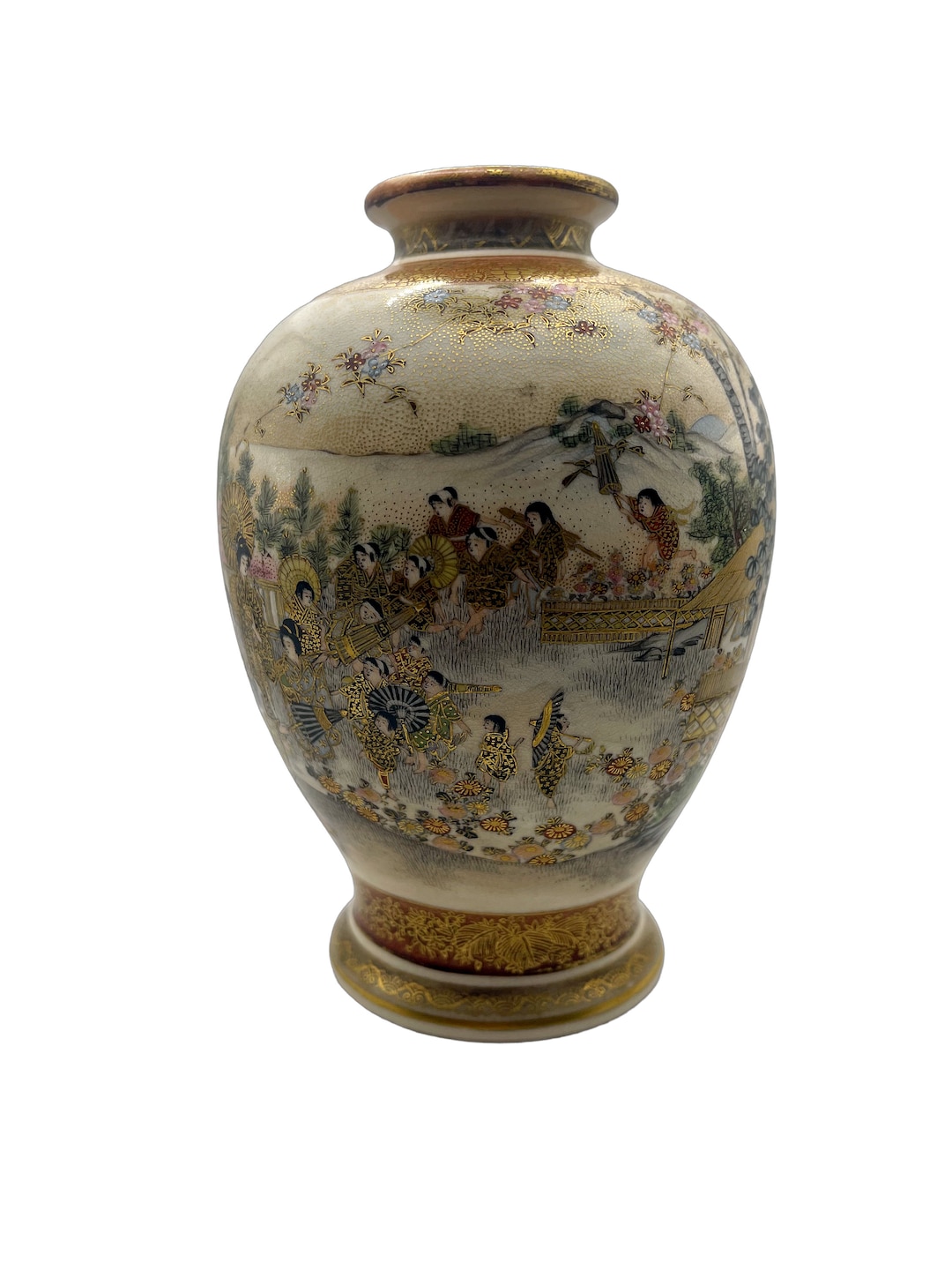 Antique Japanese Satsuma Vase – Signed Dozan – Meiji Period (19th ...
