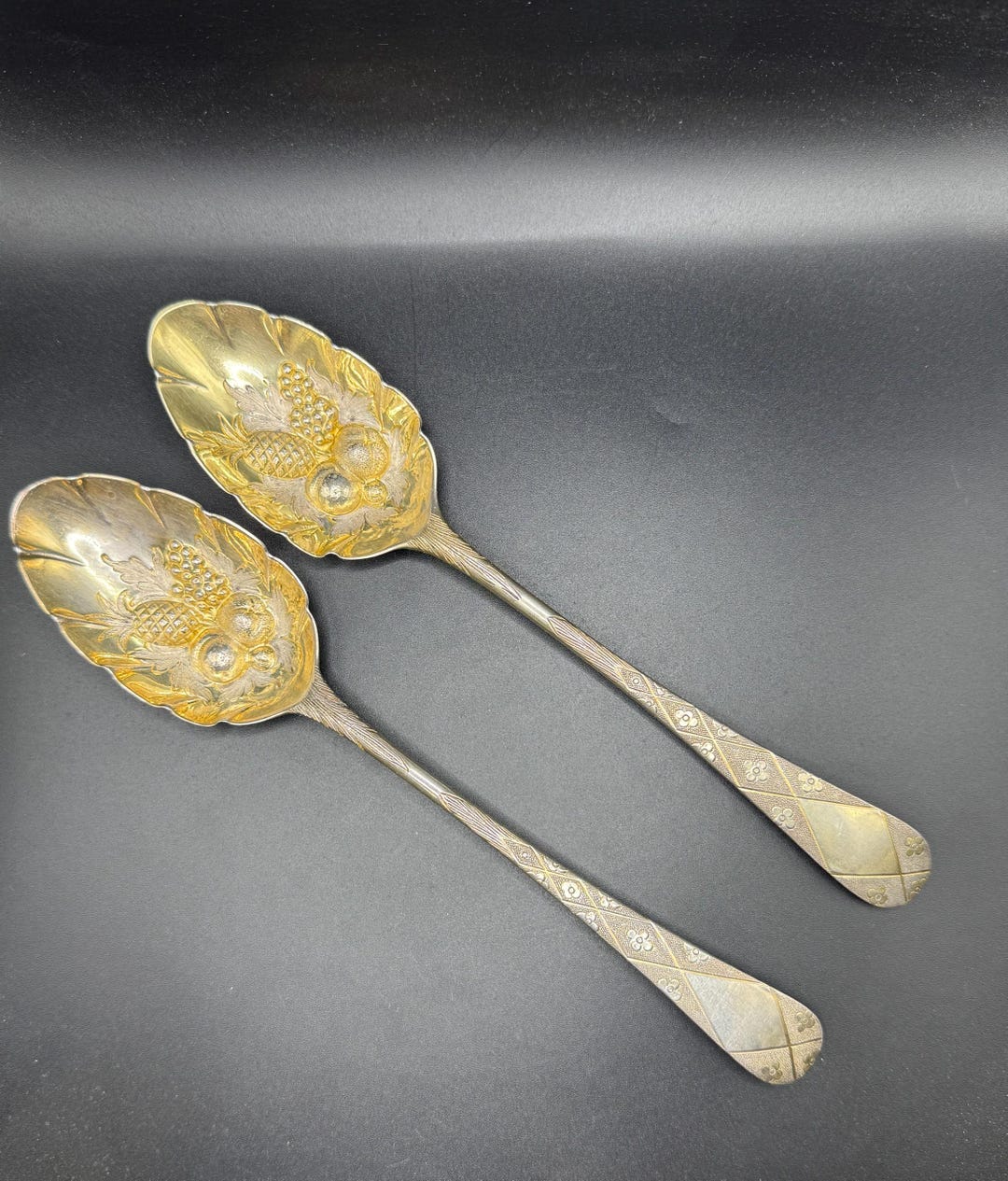 Georgian Sterling Silver Berry Spoons Peter & Ann Bateman London 1791 ...