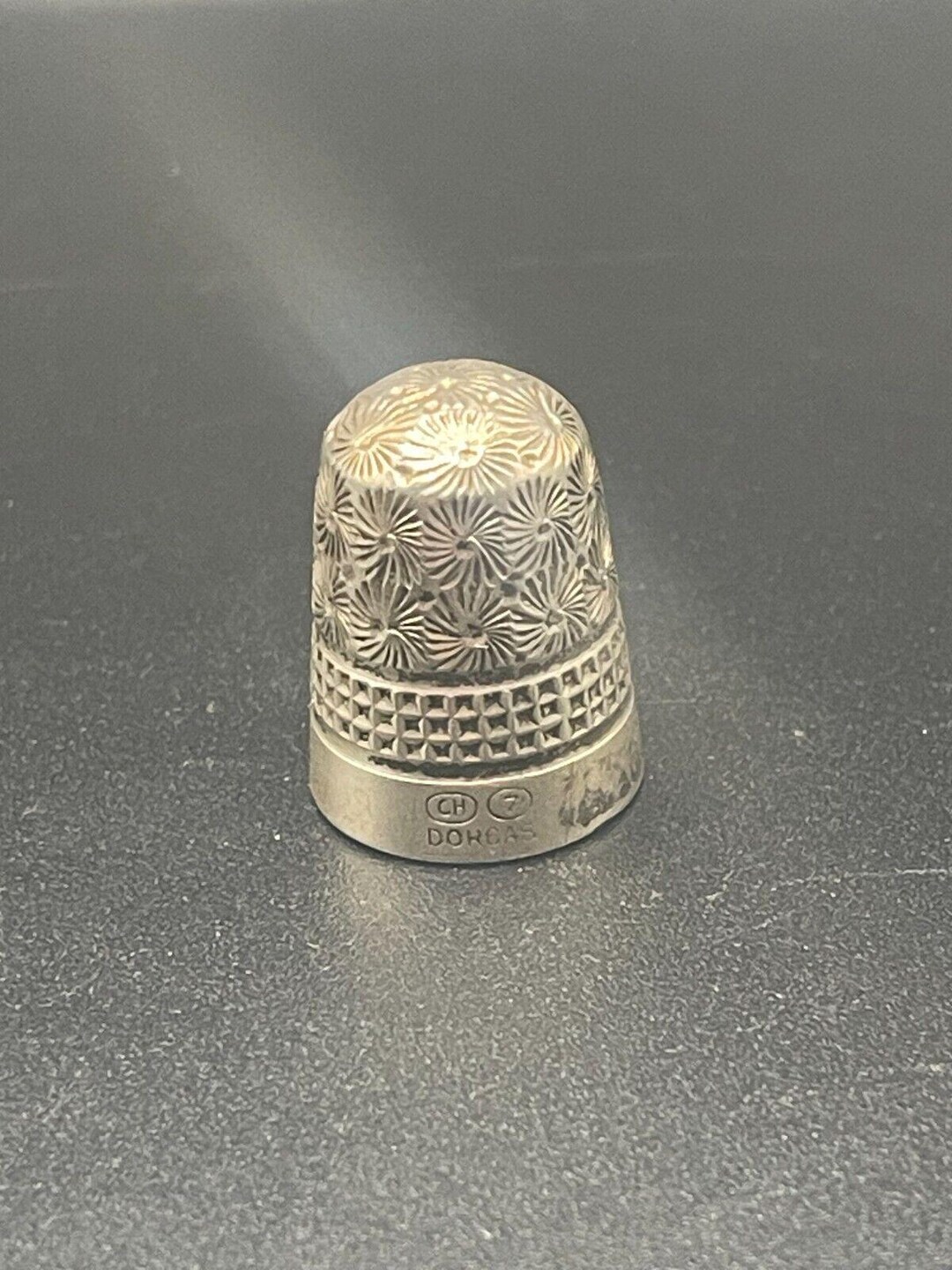 Antique Charles Horner Dorcas Thimble, Marked "ch 7 Dorcas", Excellent ...