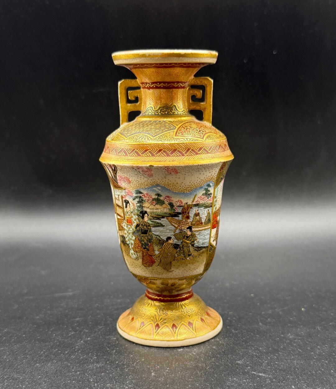 Antique Japanese Satsuma Samurai Vase – Meiji, Signed Hattori Zo, Hand ...