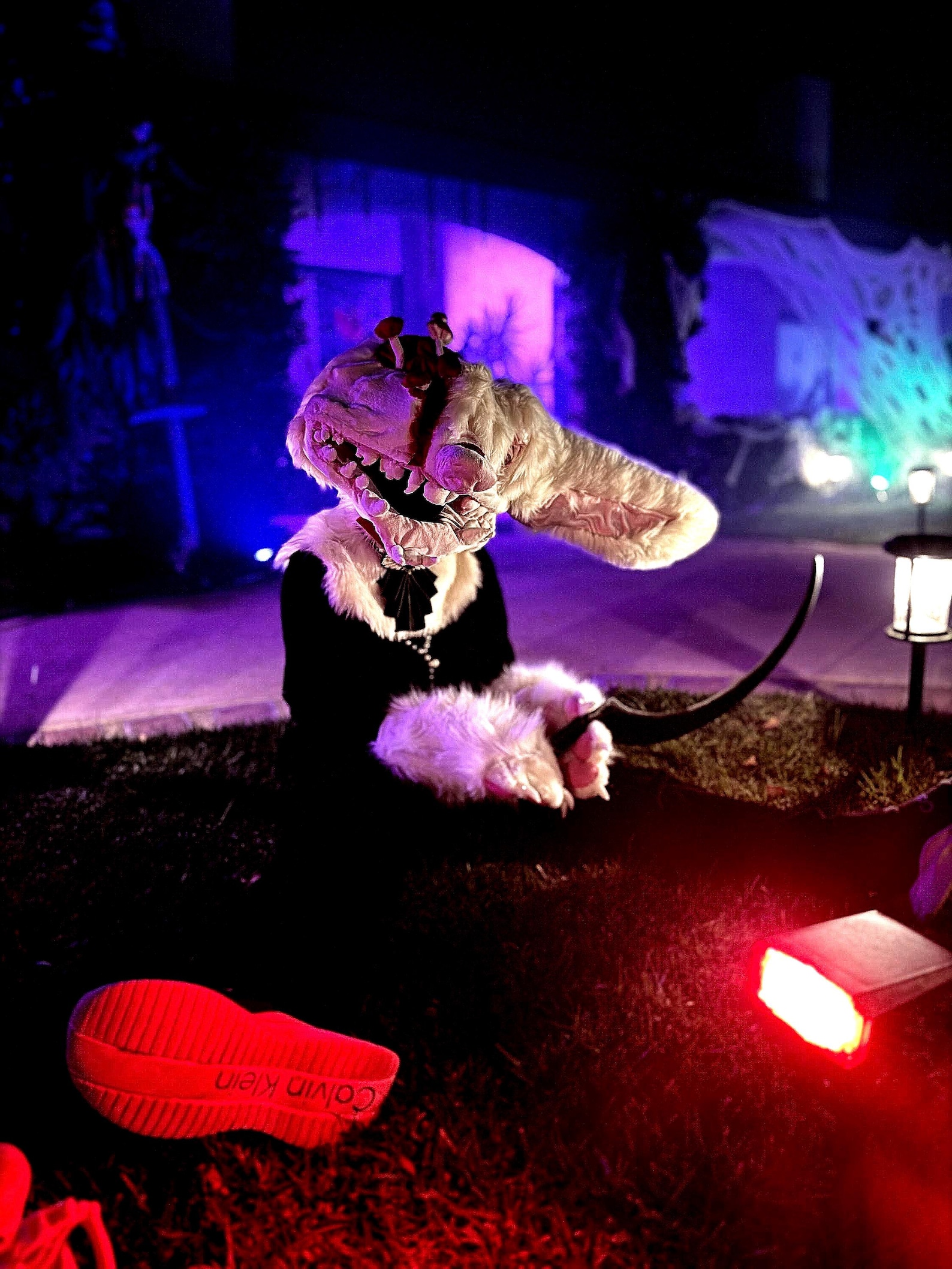 Albino Horror Zombie Bat Fursuit Mini Partial, Includes Head, Paws, and ...