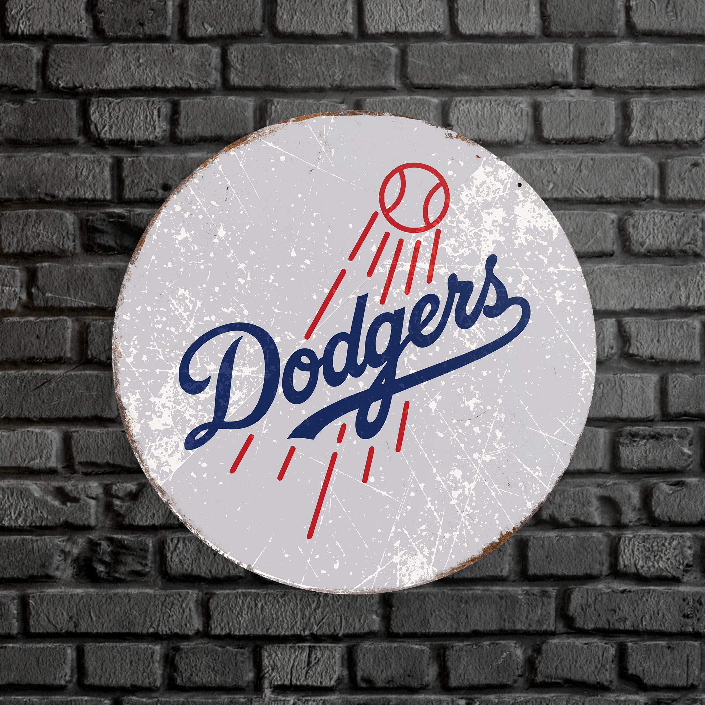 LA Dodgers Metal Sign Wall Decor Baseball Lover Wall Sign Gift Baseball ...