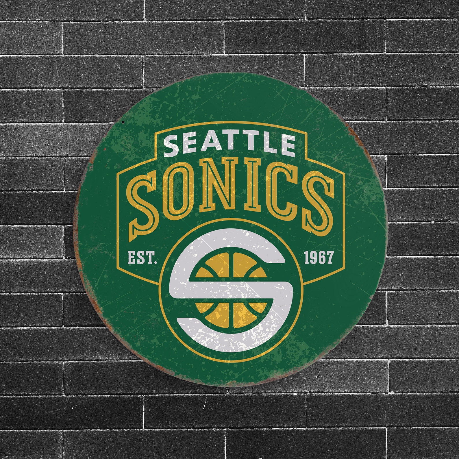 Seattle Supersonics Metal Sign, Seattle Supersonics Wall Decor ...