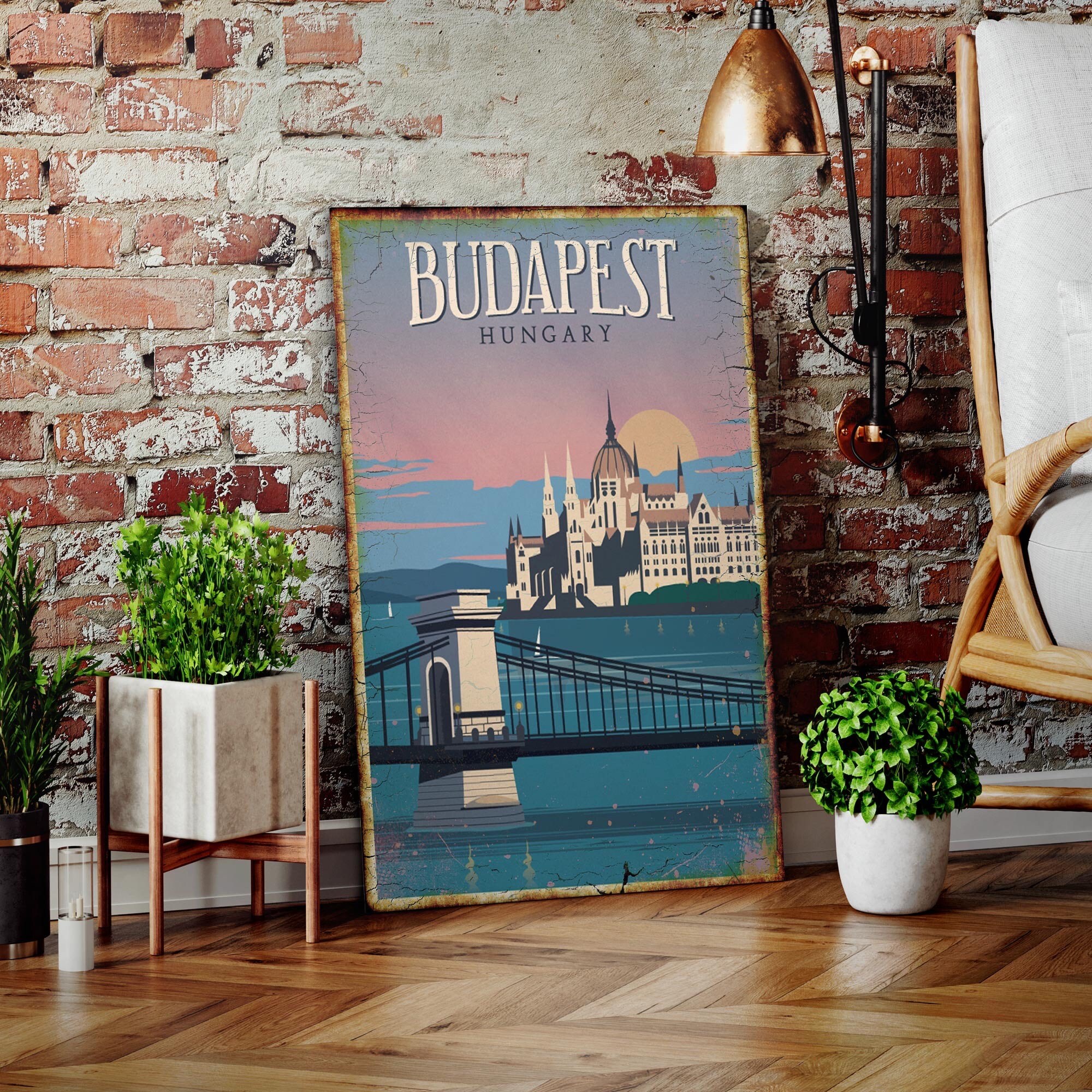 Budapest Postal Metal Póster Sign, Budapest Postal, Budapest Postal ...