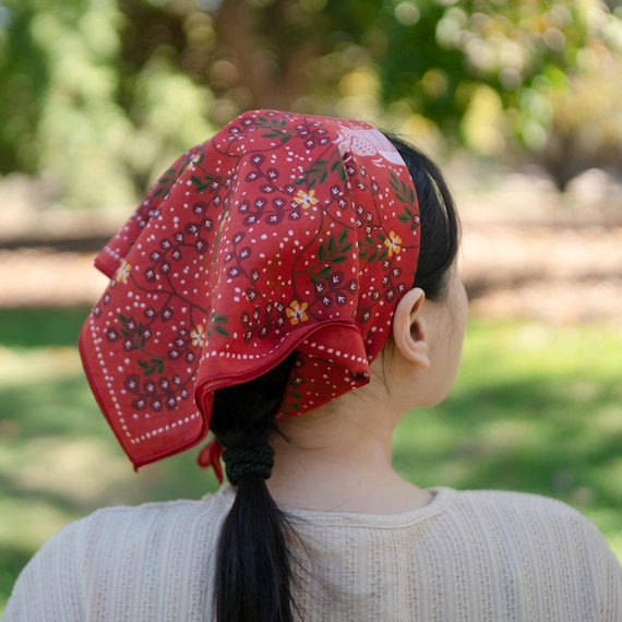 Red Bandana In Hair