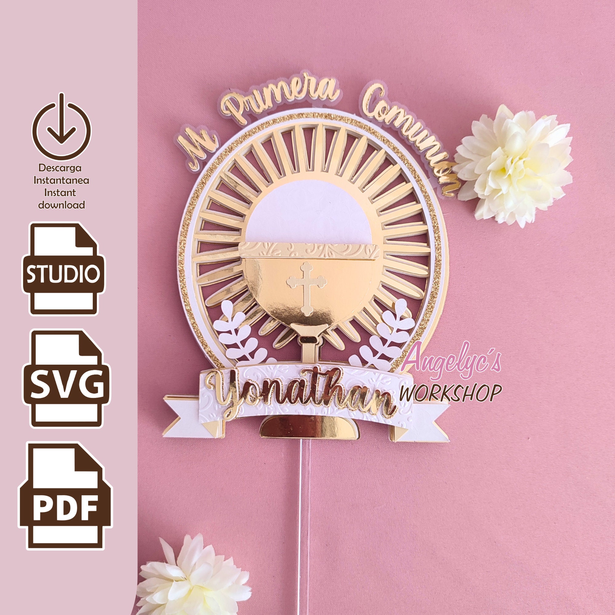 Archivo Dígital Cake Topper de Primera Comunión & First Communion Cake ...