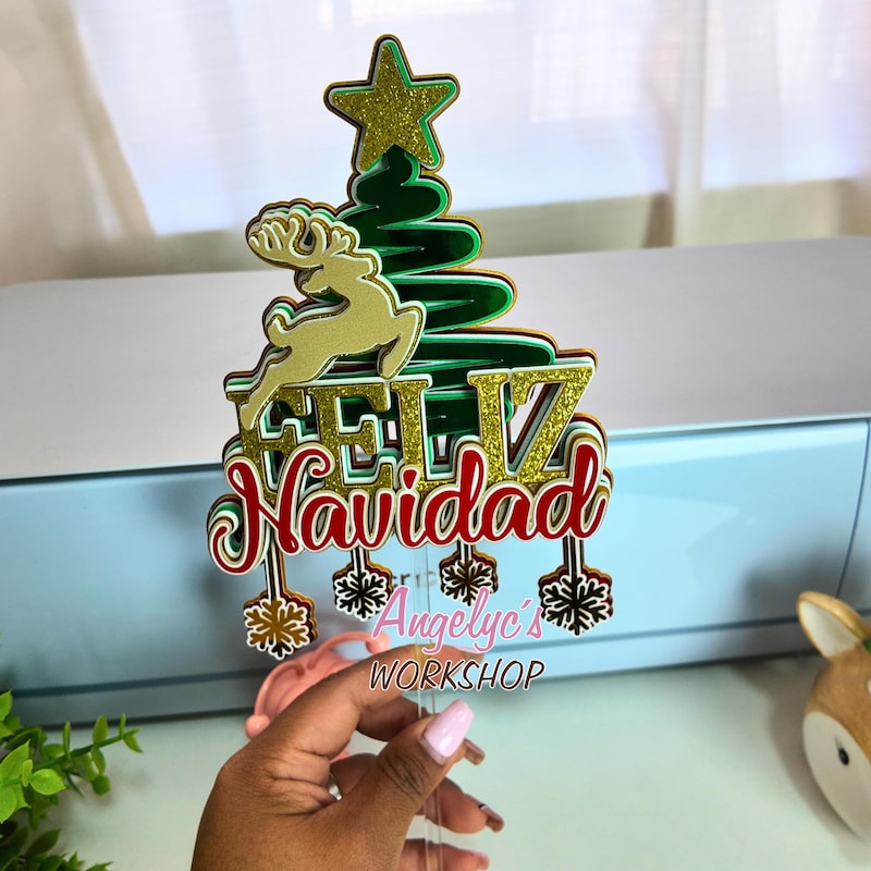 Cake topper navidad - Etsy México