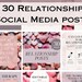 Relationships Social Media Posts INSTANT DOWNLOAD Therapist Post ...