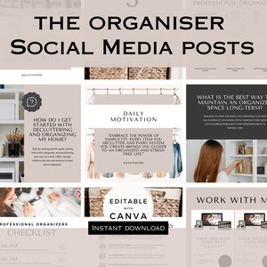 Professional Organizer Social Media Posts, Canva Templates ...