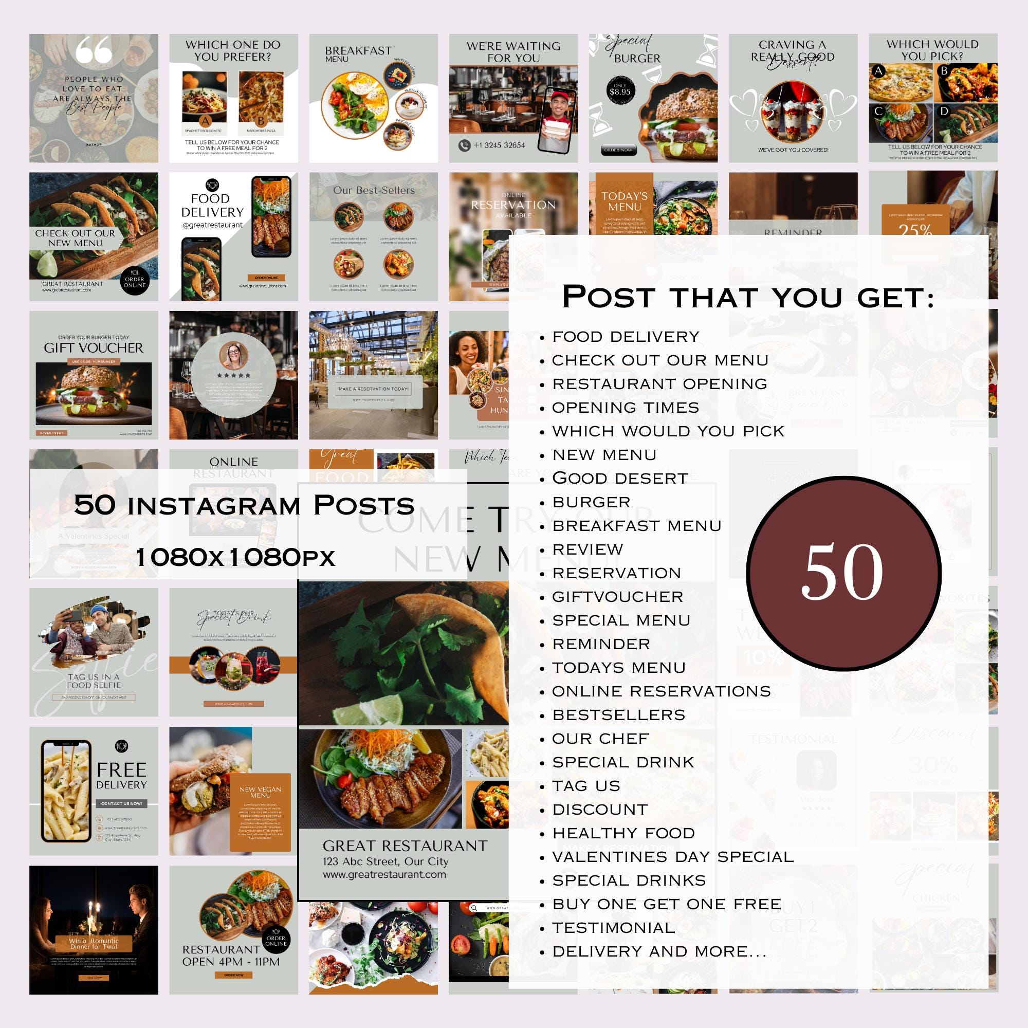 Food Services Social Media Canva Templates | Instagram Stories | IG ...