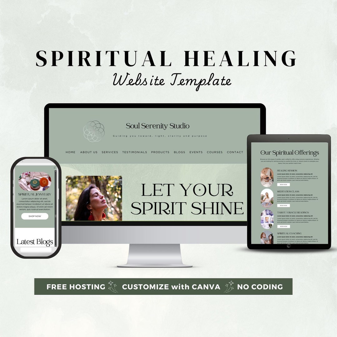 Spiritual Website Template, Holistic Healer Site, Alternative Medicine ...